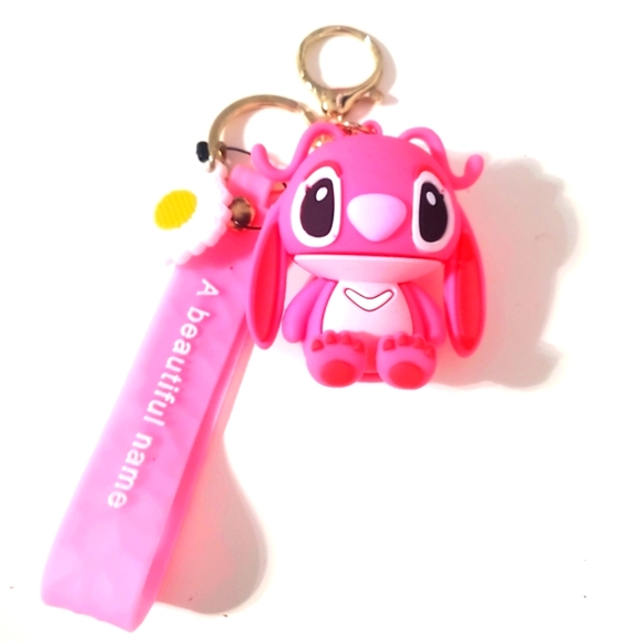 Accessories | Disney Stitch Pink Keychain 3d Silicone | Poshmark